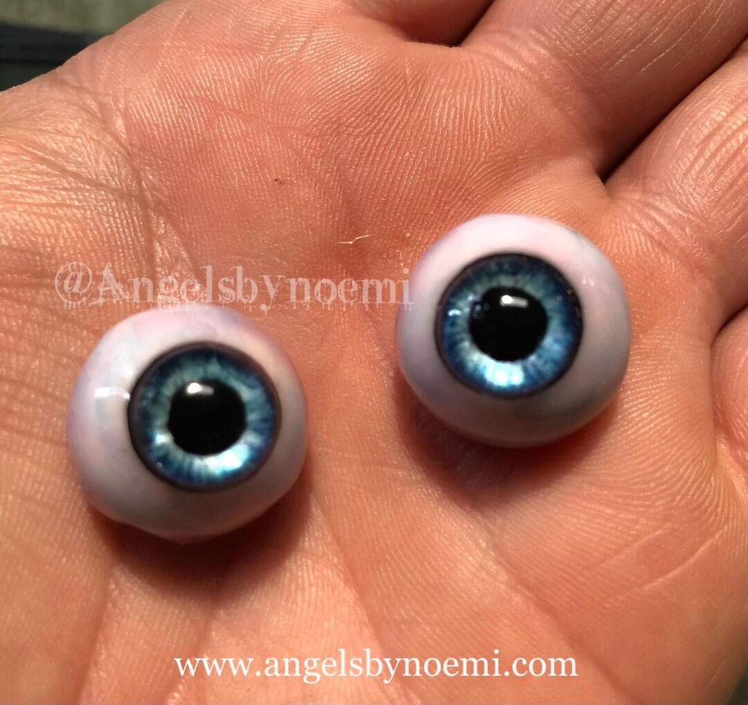 Crystal Blue Large Pupil 18DB Hand Made Resin Eyes 18mm Lifelike ...
