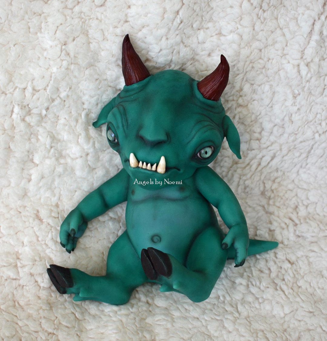 Made to Order - Silicone Doll - Green Demon Dragon Creature - Reborn ...