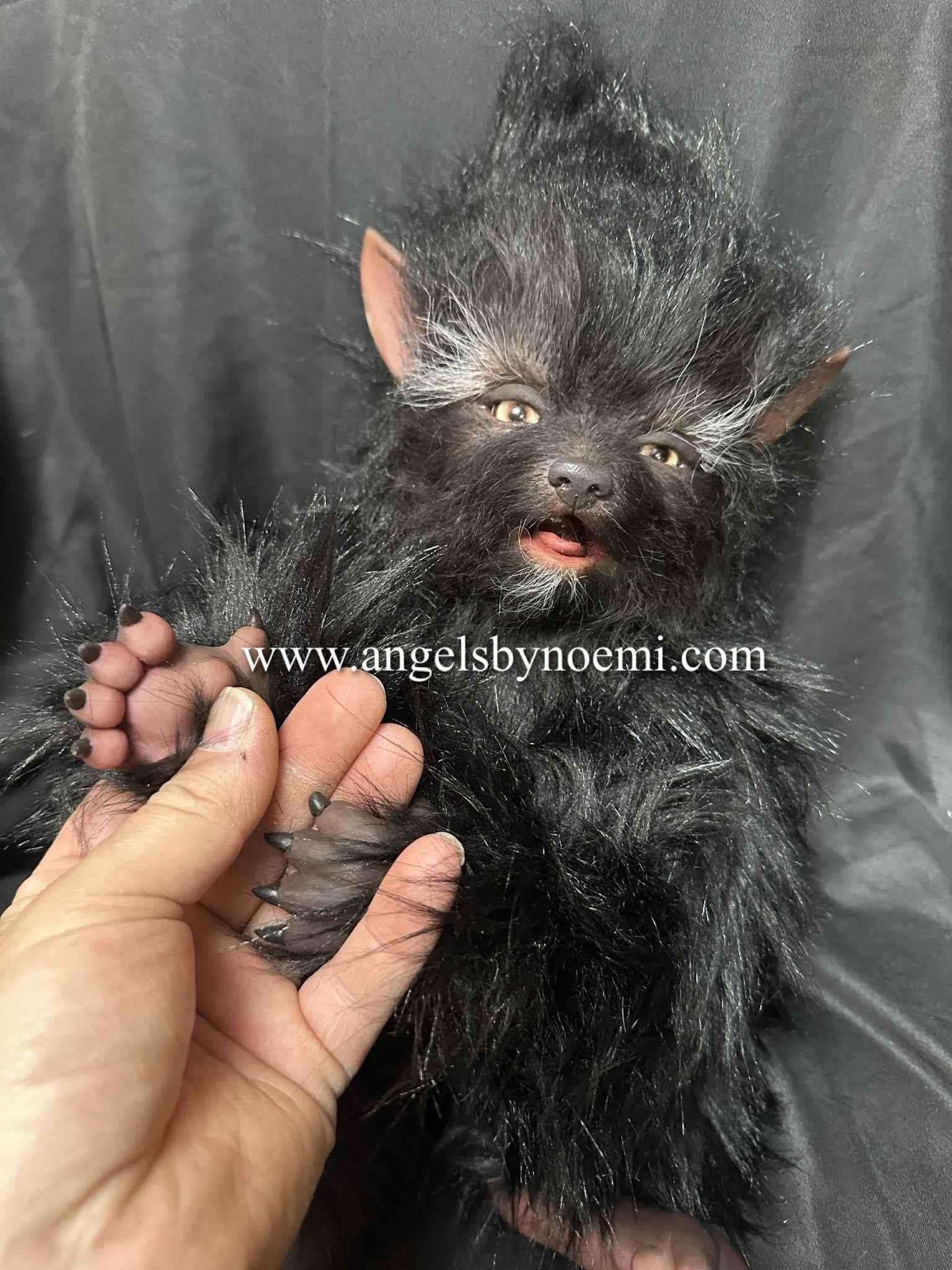Made to Order - Werewolf Black Fabio Cuddle Body Silicone Werewolf Doll ...