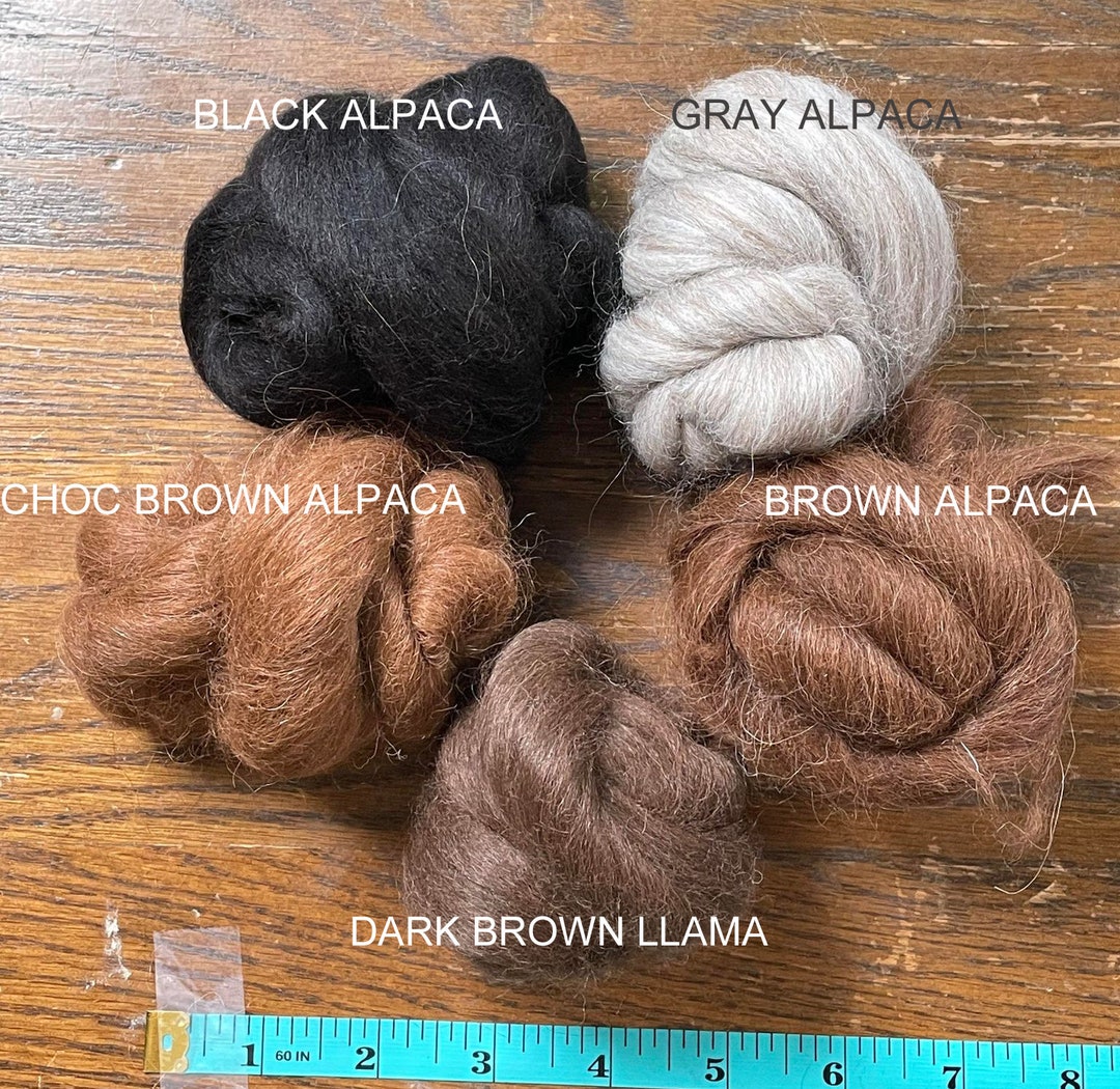 Baby Alpaca Top - Doll Hair - Primitive Waldorf Dolls - Miniatures ...