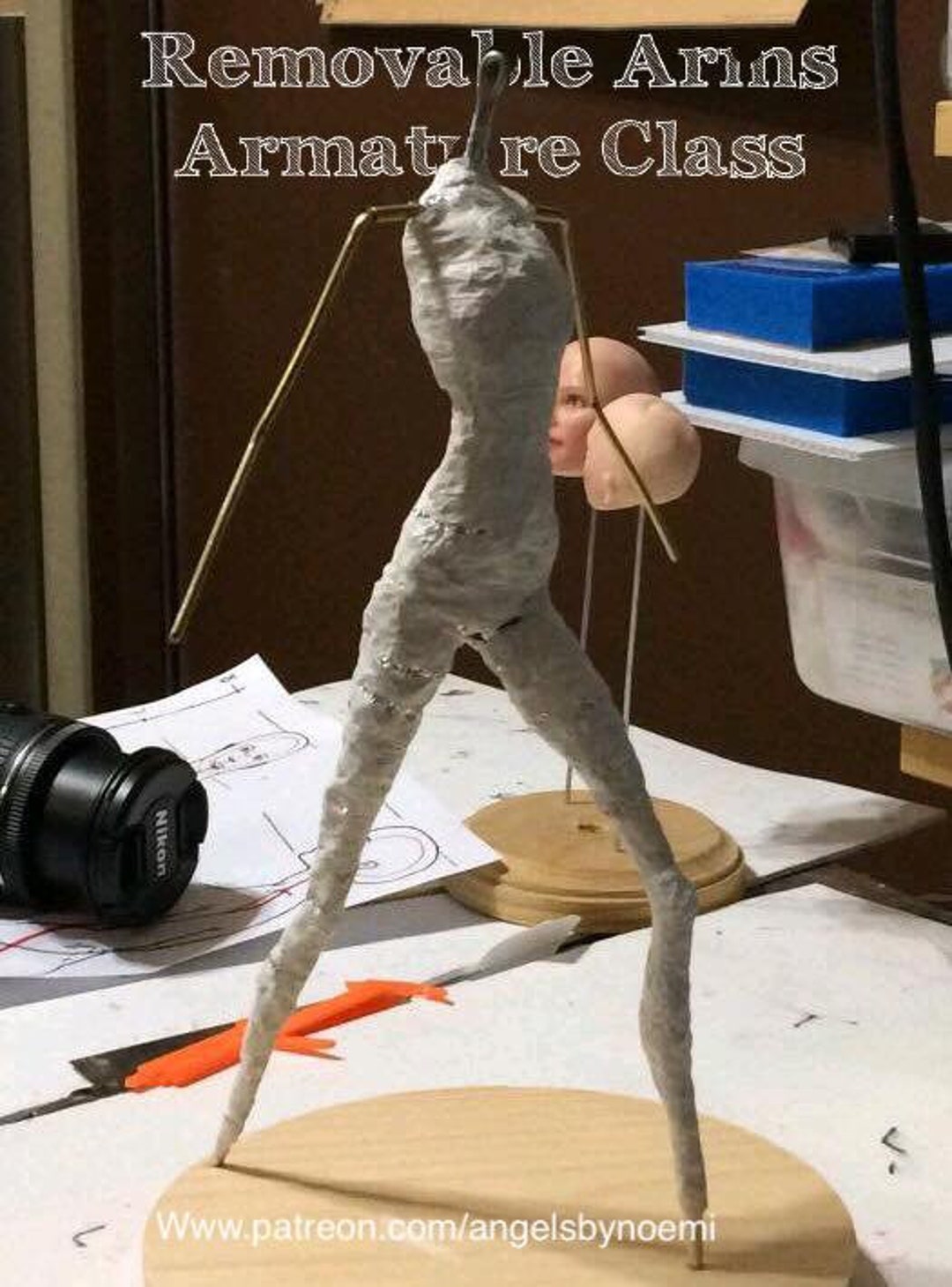 Online Video Class in Youtube " Making an Armature With Removable Arms ...