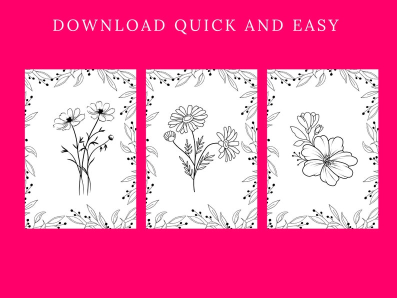 Bold and Easy Beautiful Flower Coloring Pages, Colorful Colored ...