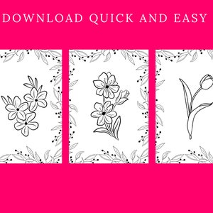 Bold and Easy Beautiful Flower Coloring Pages, Colorful Colored ...