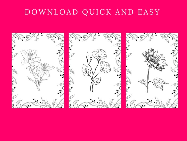 Bold and Easy Beautiful Flower Coloring Pages, Colorful Colored ...
