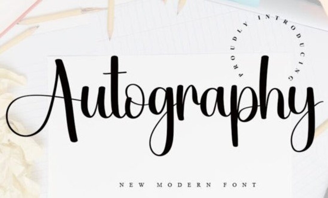 Autography Font, Script Font, Beautiful Font, Vintage Font, Retro Font, Calligraphy Font ...