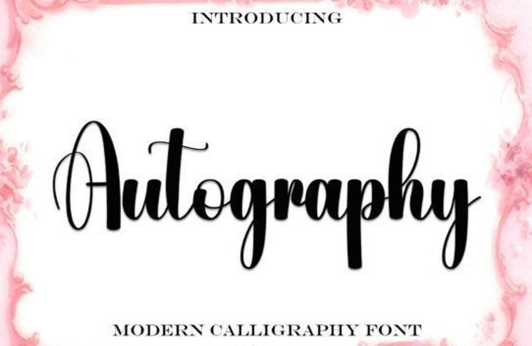 Autography Font, Script Font, Handwritten Font, Signature Font, Modern ...