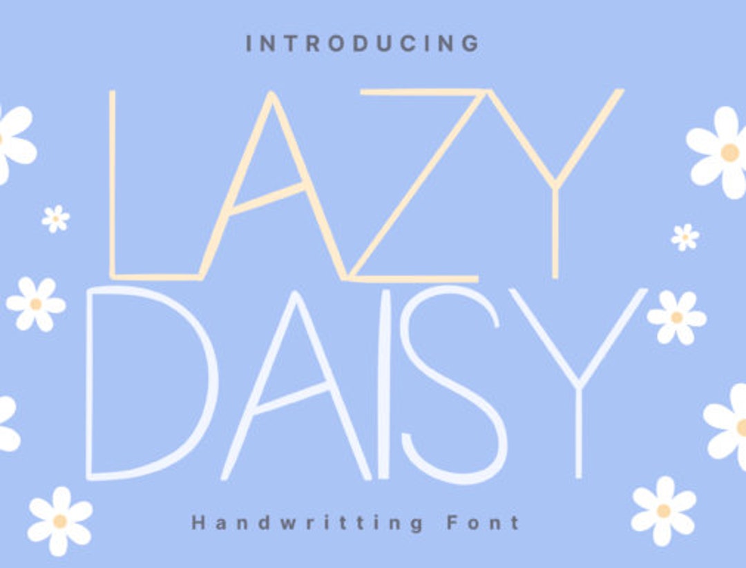 Lazy Daisy Font, Modern Font, Calligraphy Font, Wedding Font, Retro ...