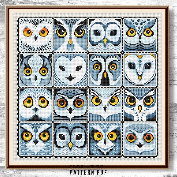 Owl Cross Stitch - Etsy