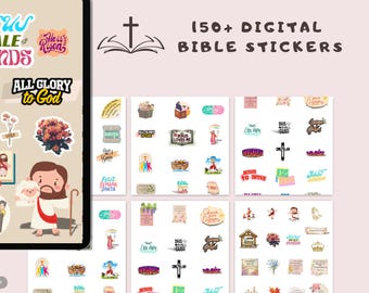 Bible Verse Digital Stickers: Christian Planner, Goodnotes, Faith PNG ...