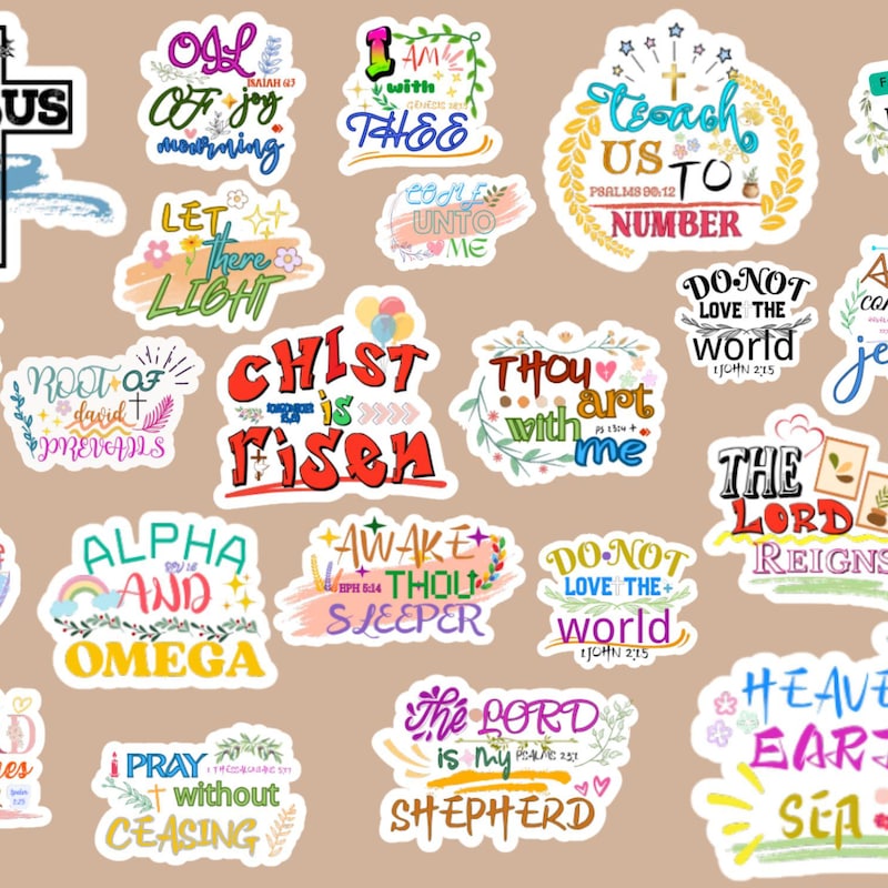 Stickers para biblia. versículos bíblicos, stickers cristianos - Etsy ...