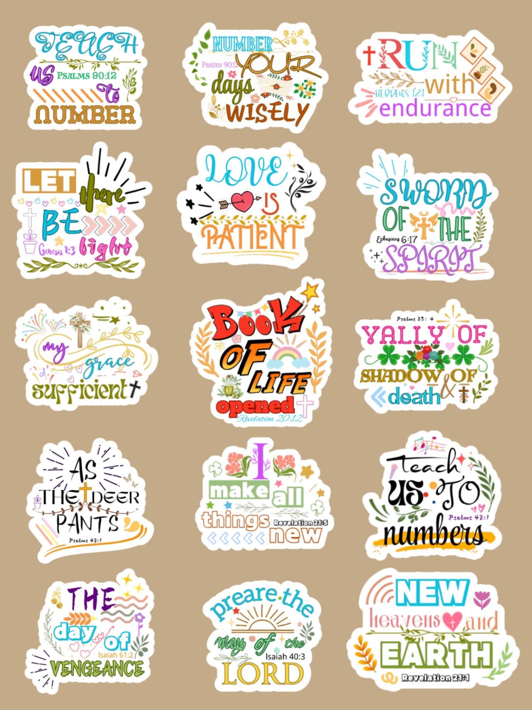 Bible Verse Digital Stickers: Christian Planner, Goodnotes, Faith PNG ...