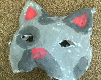 Gray Cat Mask - Etsy