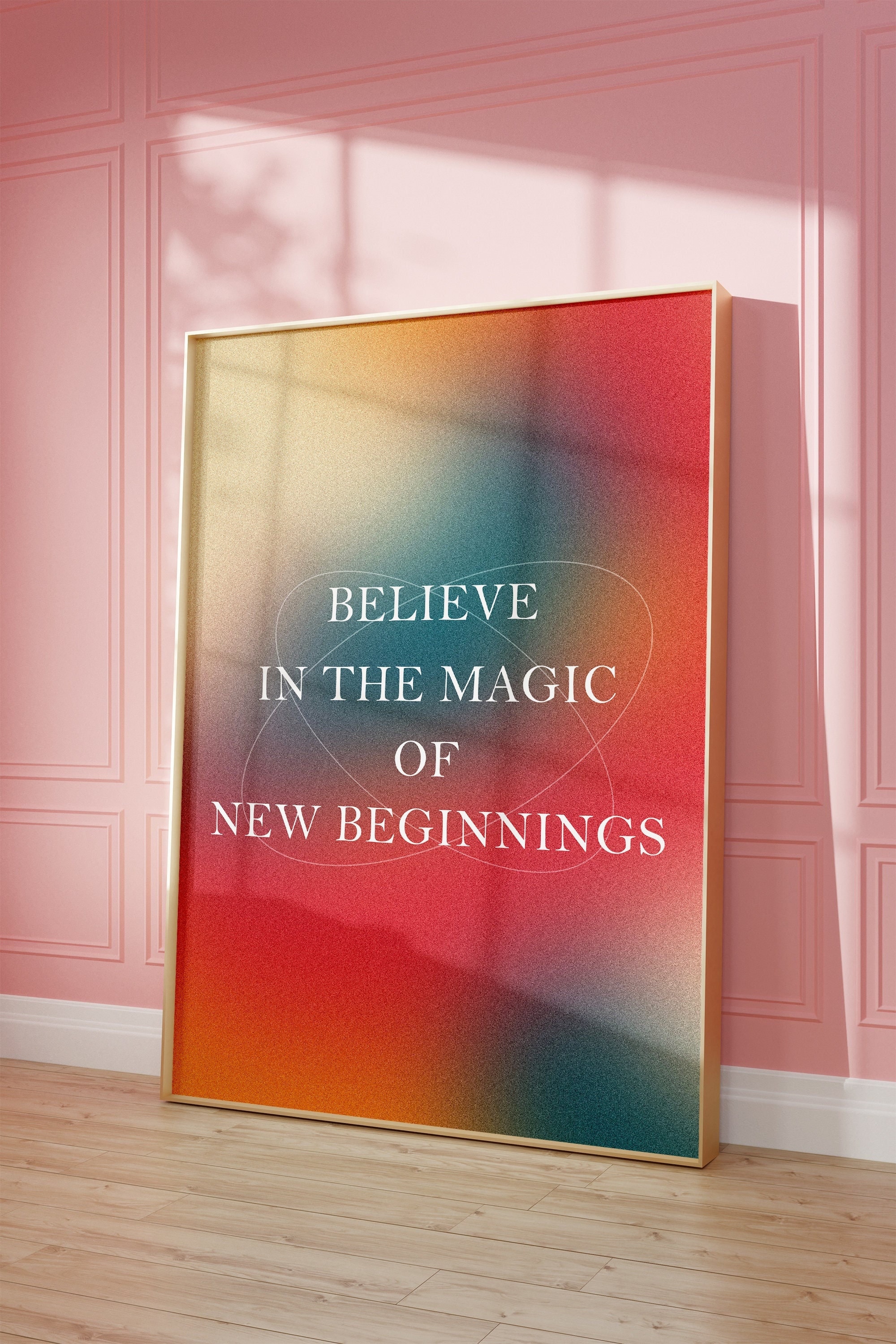Trust the Magic of New Beginnings Print, Retro Print, 70s Wall Art ...