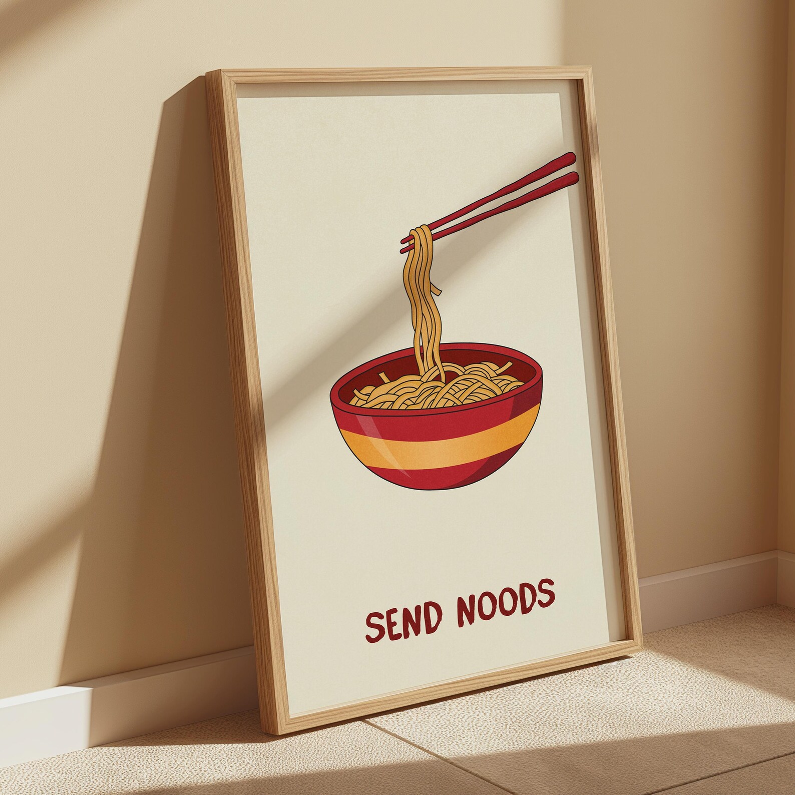 Send Noods Print, Noodles Wall Art, Kitchen Wall Art, Aesthetic Kitchen ...