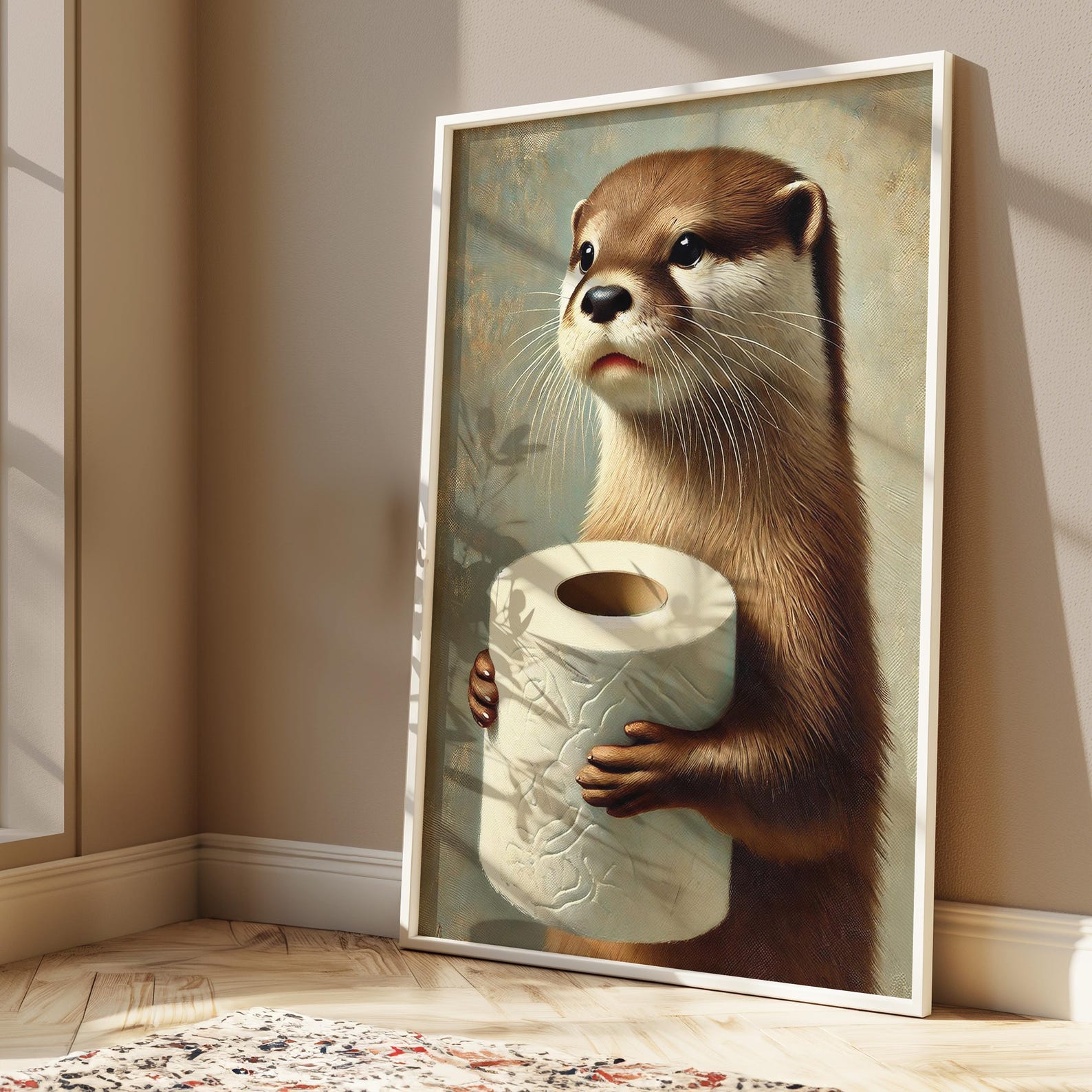 Otter Print, Maximalist Bathroom Wall Art, Trendy Wall Art, Aesthetic ...