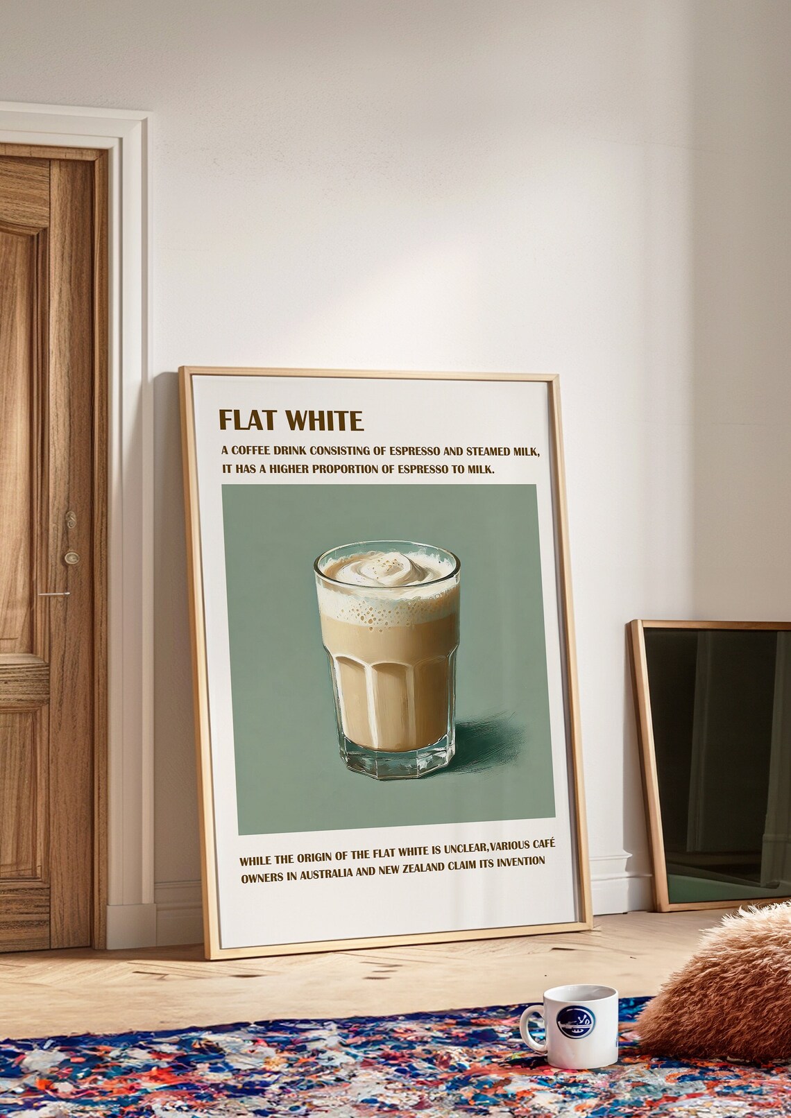 Coffee Print, Flat White Digital Print, Coffee Wall Art, Trendy Wall ...