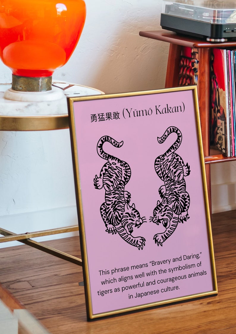 Tiger Wall Art, Tiger Maximalist Painting, Tiger Poster, Trendy Print ...