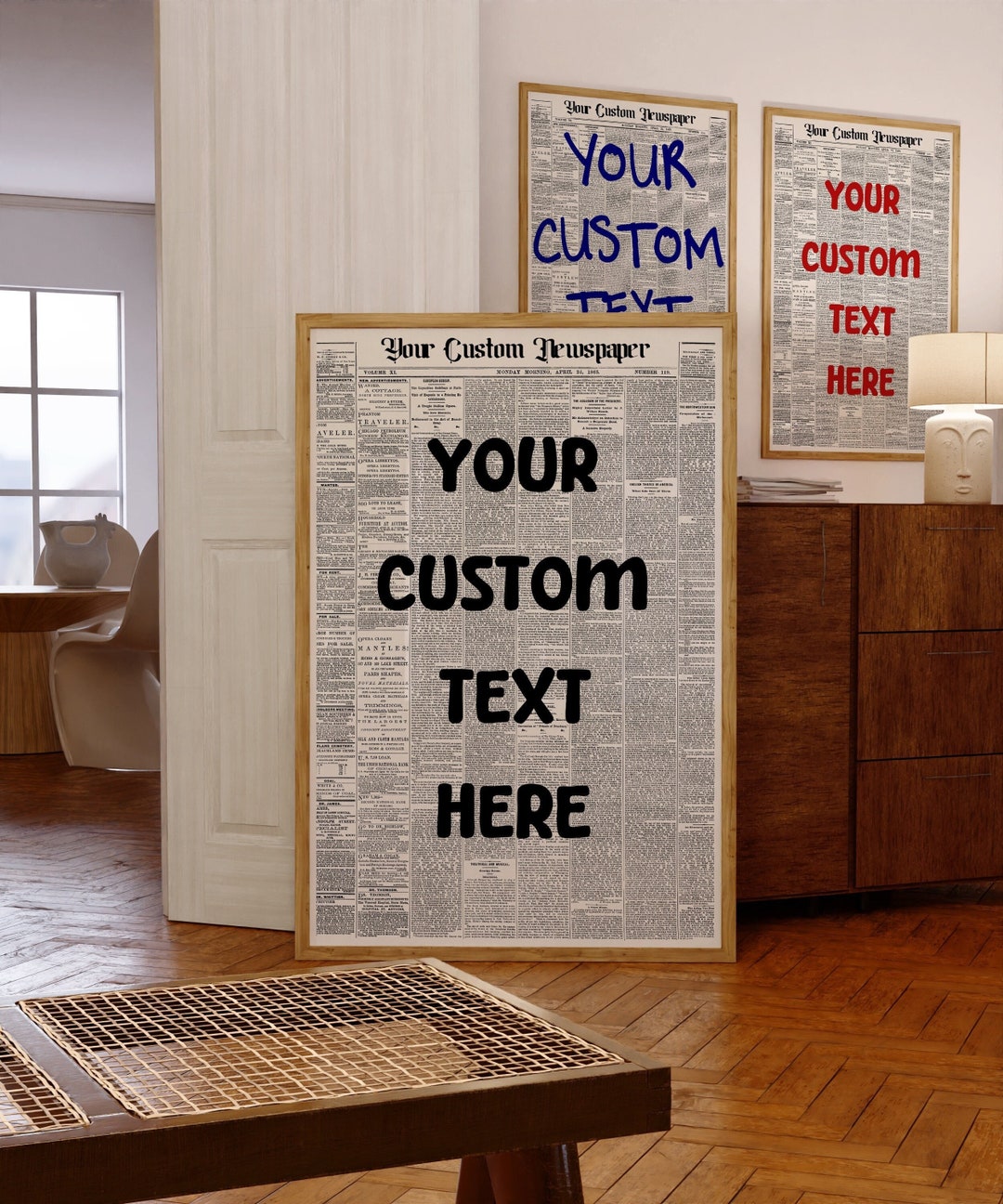 Custom Newspaper Print, Custom Poster, New York Times Wall Art, Trendy ...
