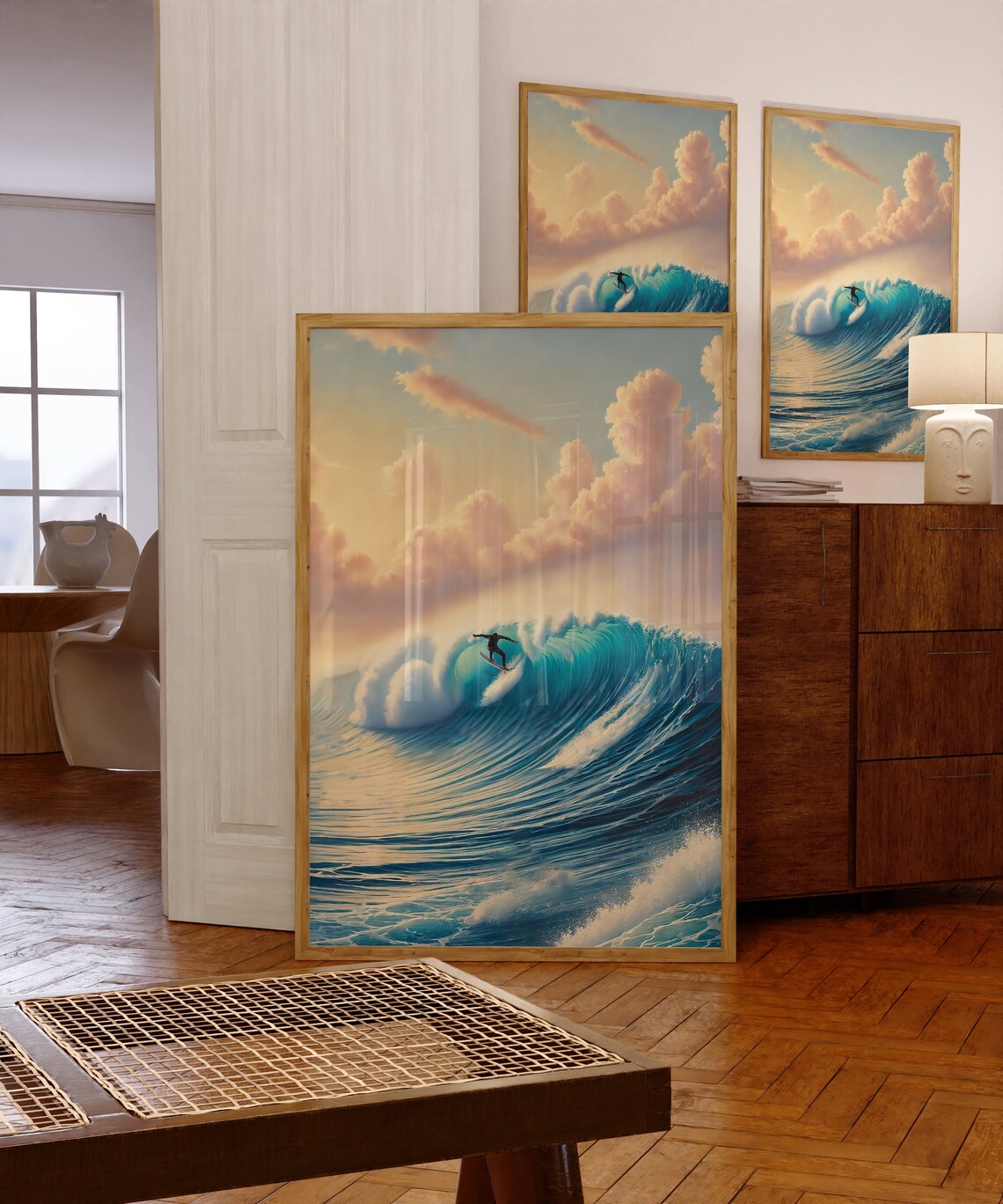 Surf Wall Art, Preppy Wall Art, Blue Coastal Surf up Poster, Digital ...