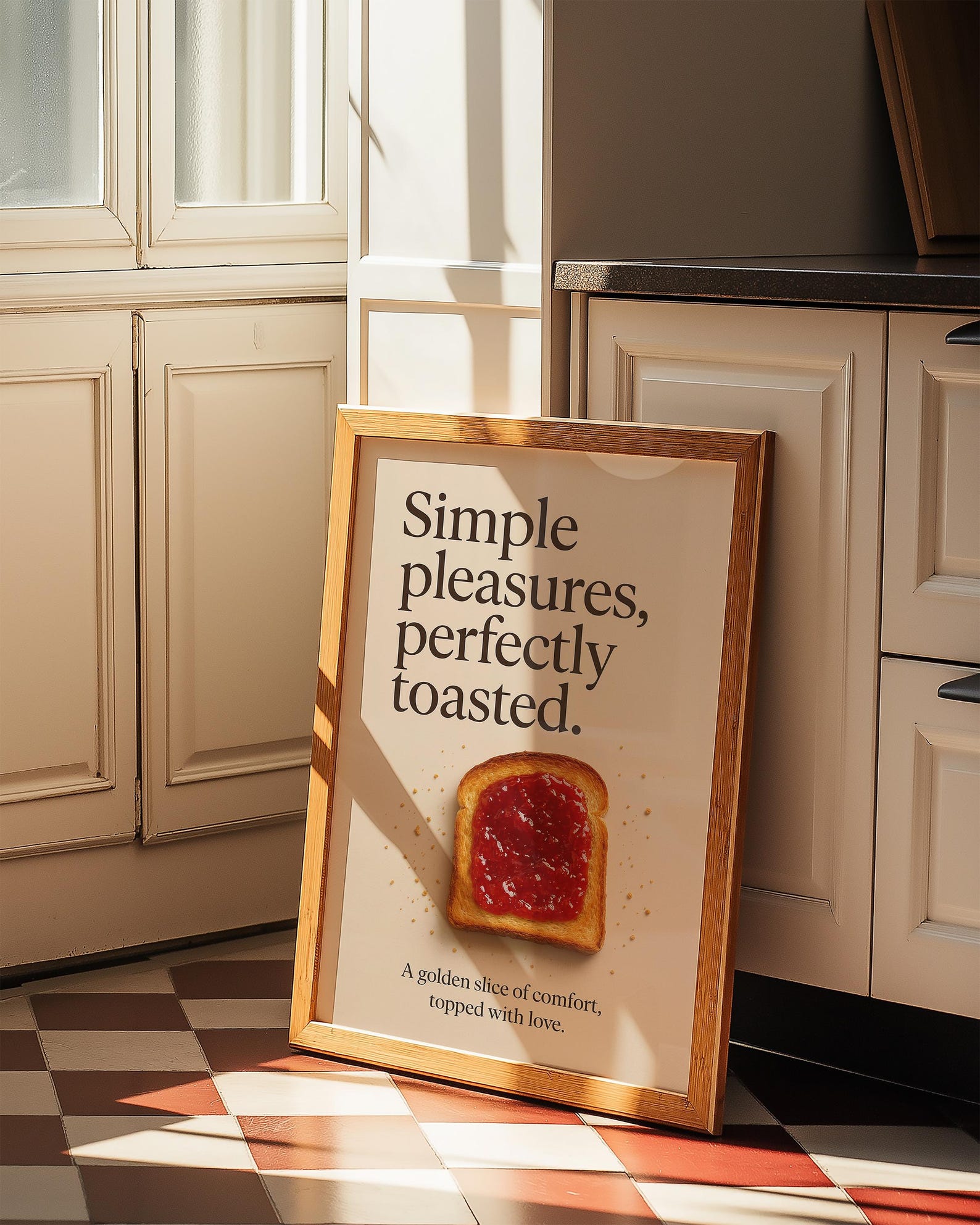 Toast Wall Art, Jam Toast Print, Aesthetic Poster, Retro Food Art ...