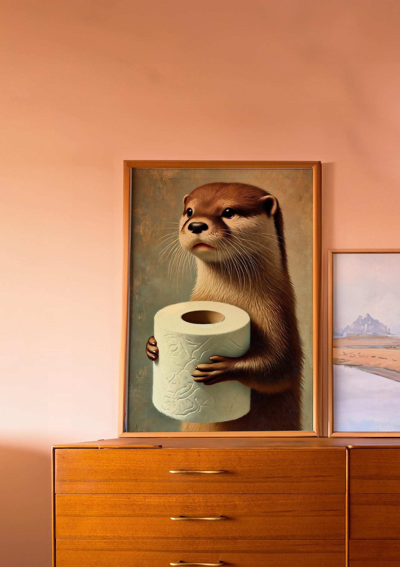 Otter Print, Maximalist Bathroom Wall Art, Trendy Wall Art, Aesthetic ...
