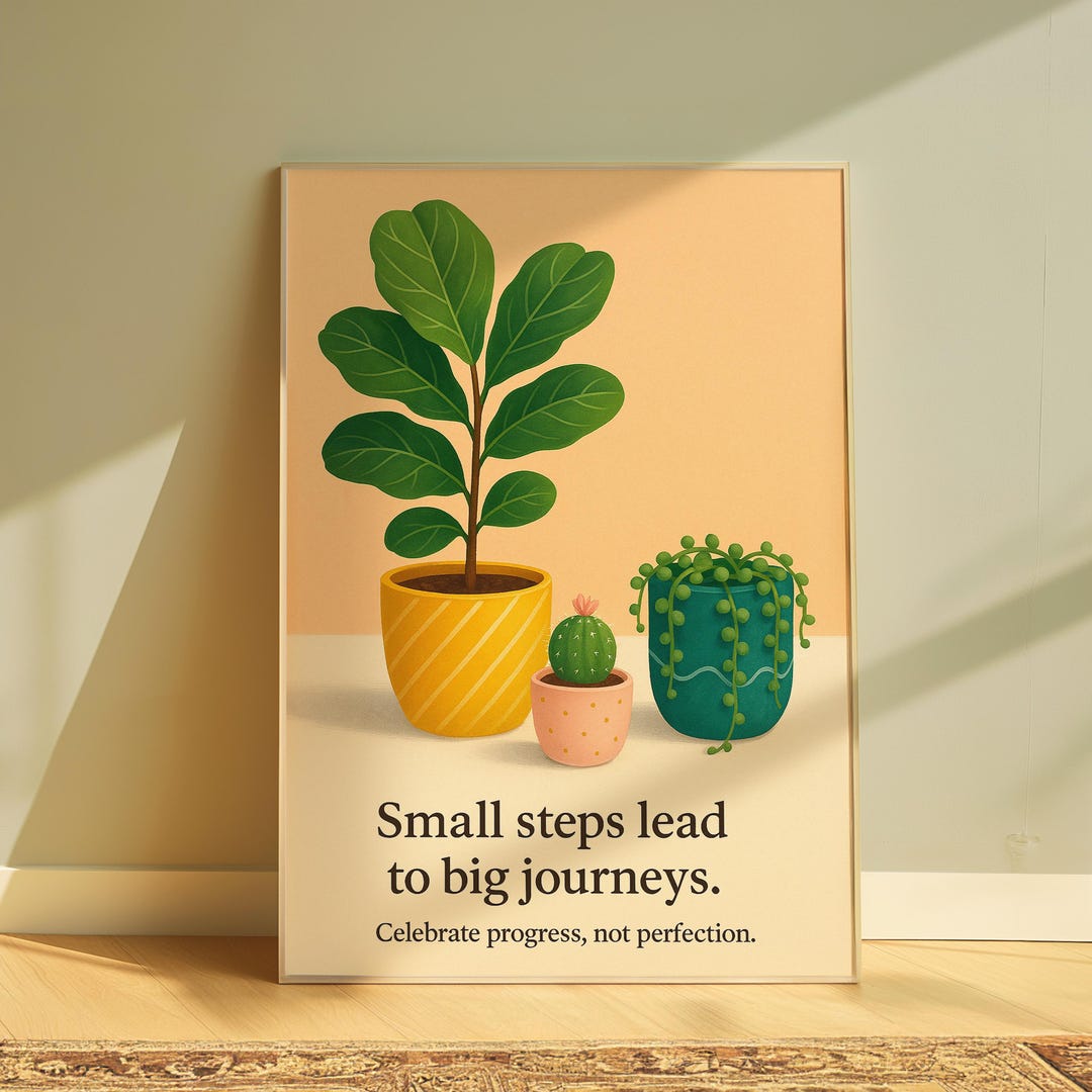 Motivational Wall Art, Plant Lover Print, Colorful Wall Art, Abstract ...