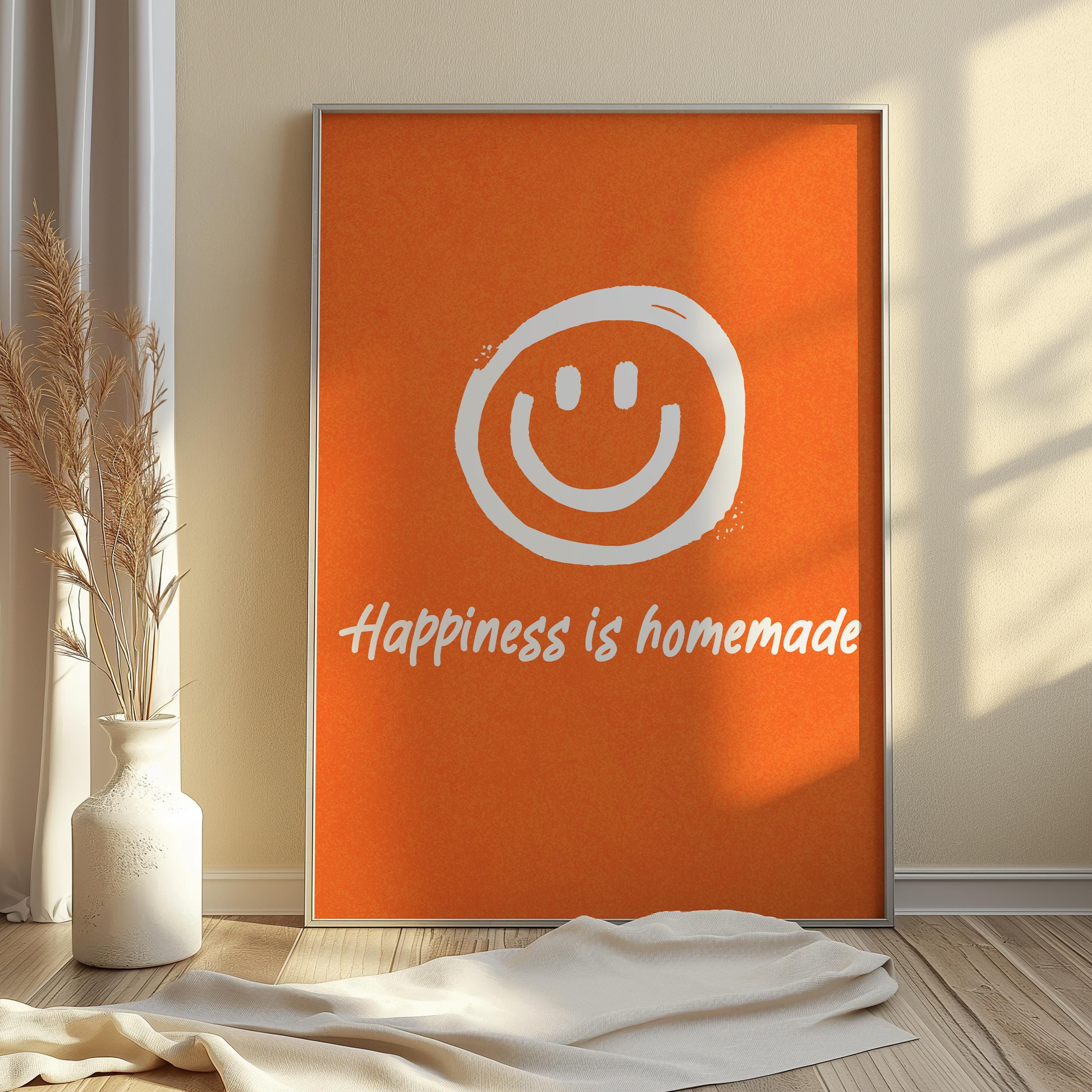 Happiness is Homemade Print, Quotes Poster, Maximalist Wall Art, Trendy ...