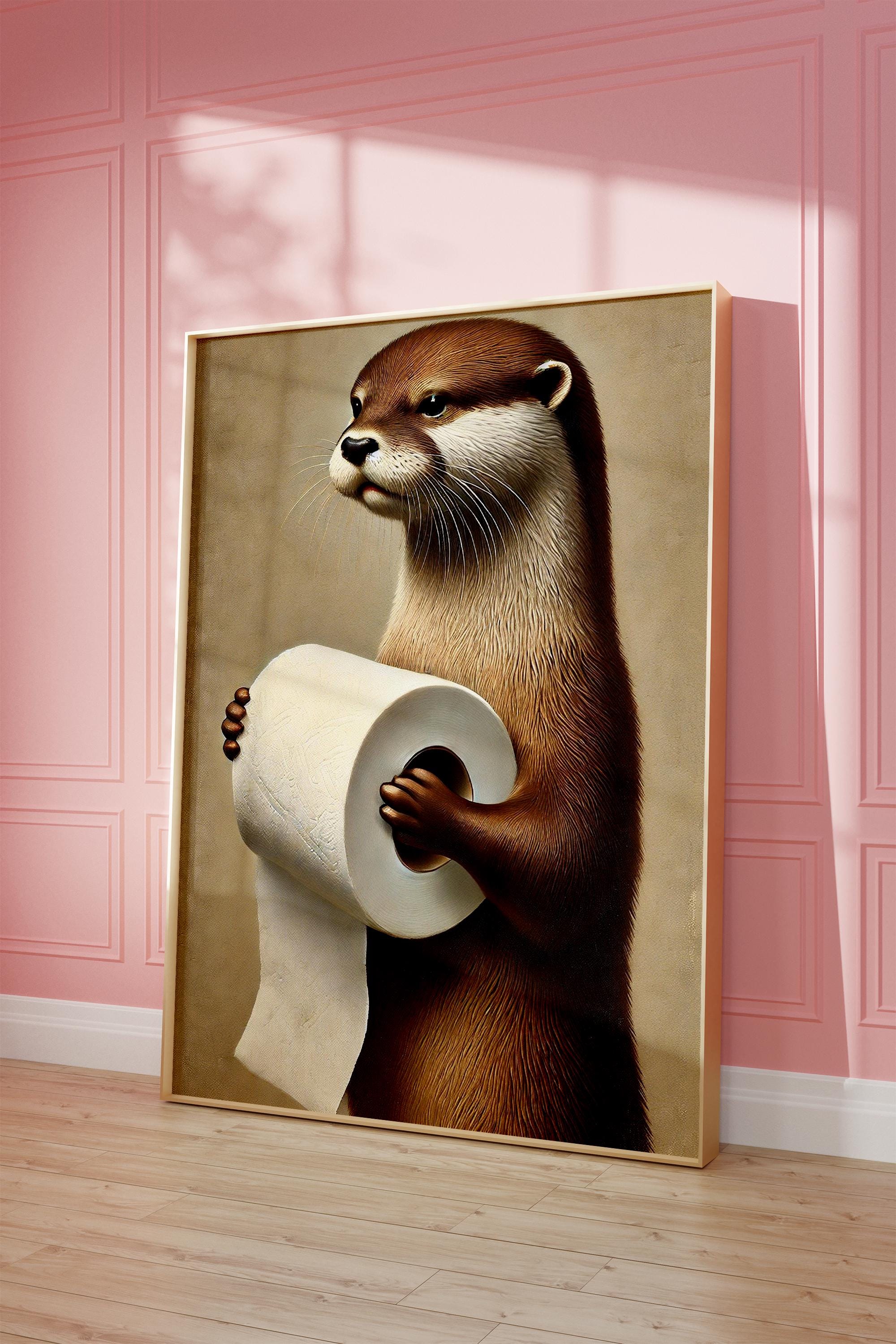 Otter Print, Cute Otter Poster, Maximalist Bathroom Wall Art, Trendy ...