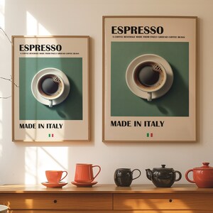 Coffee Print, Italian Espresso Digital Print, Coffee Wall Art, Trendy ...