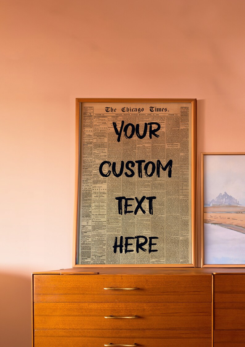Retro Custom Newspaper Print, Custom Poster, New York News, Trendy Wall ...