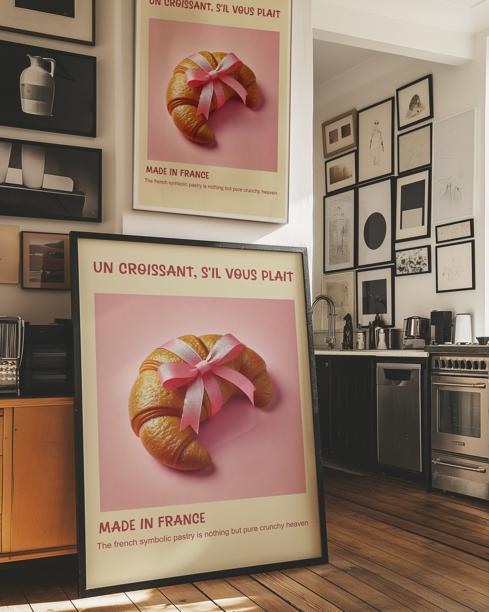Croissant Print, Croissant Poster, French Croissant Digital Print ...