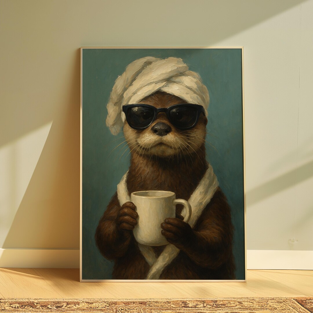 Otter Print, Otter Poster,maximalist Wall Art,trendy Wall Art ...