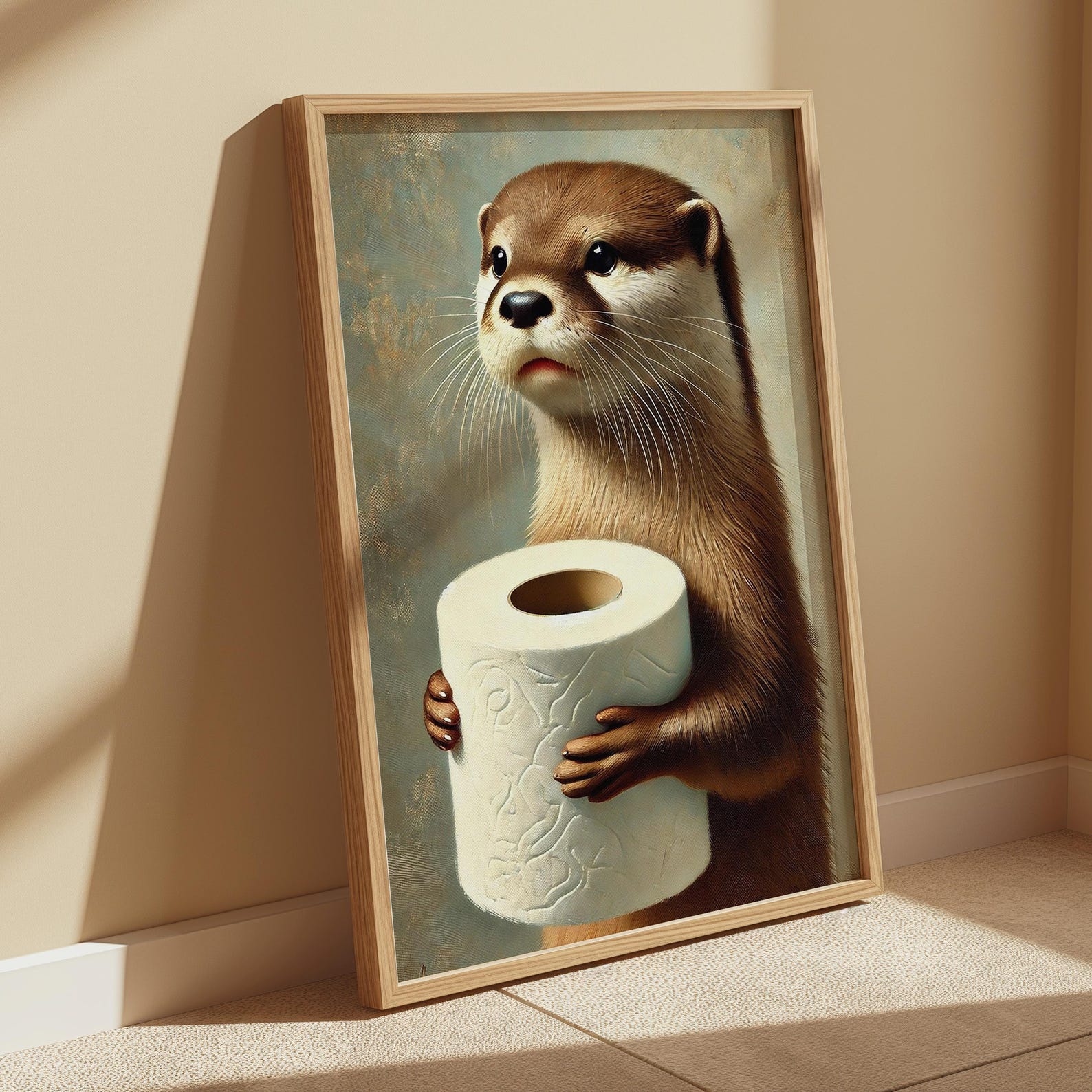 Otter Print, Maximalist Bathroom Wall Art, Trendy Wall Art, Aesthetic ...