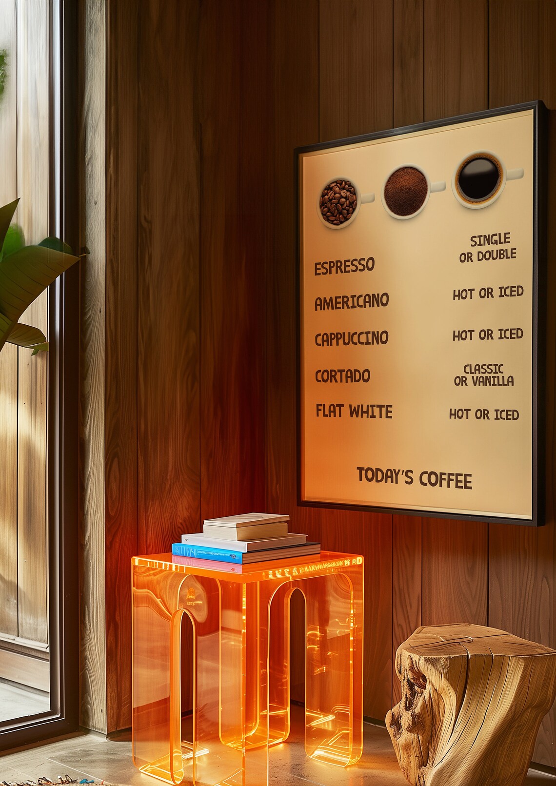 Coffee Menu Print, Coffee Bar Menu Art Print , Coffee Wall Art, Trendy ...