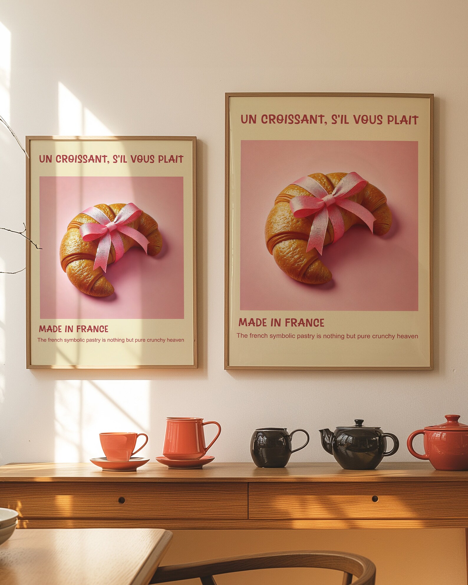 Croissant Print, Croissant Poster, French Croissant Digital Print ...