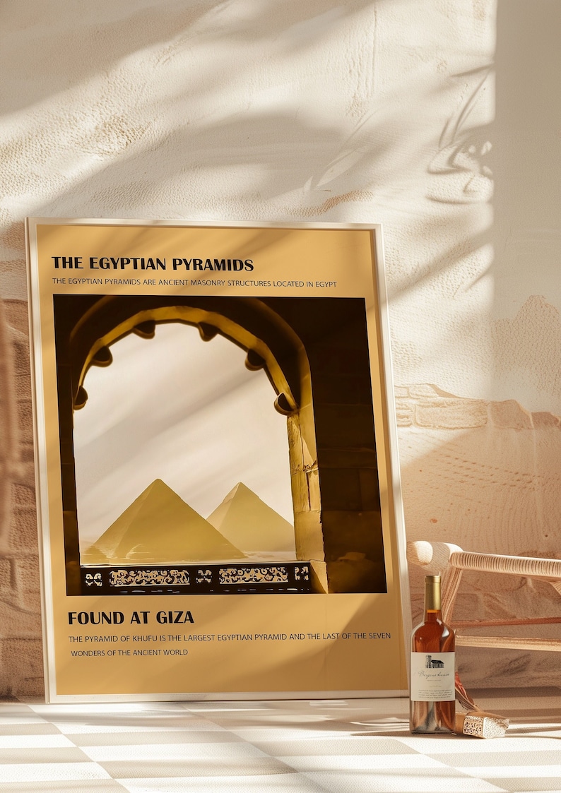 Egyptian Pyramids Wall Art, Pyramids of Giza, Egypt, Instant Download ...
