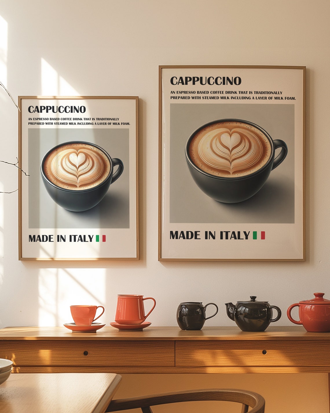 Coffee Print, Italian Cappuccino Digital Print, Cappuccino Wall Art ...