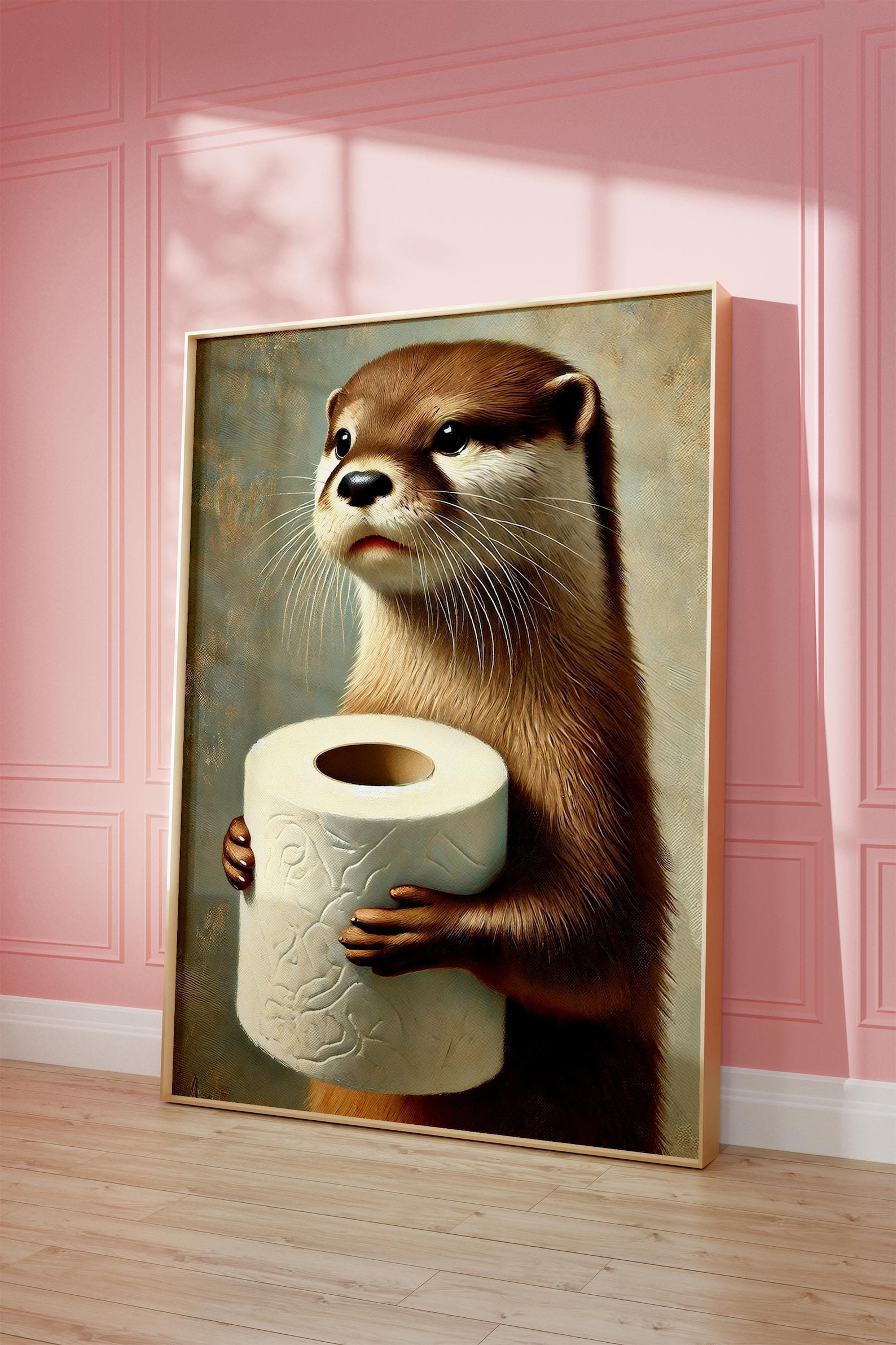 Otter Print, Maximalist Bathroom Wall Art, Trendy Wall Art, Aesthetic ...