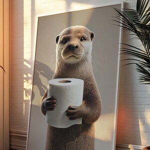 Otter Print, Otter Poster, Maximalist Bathroom Wall Art, Trendy Wall ...