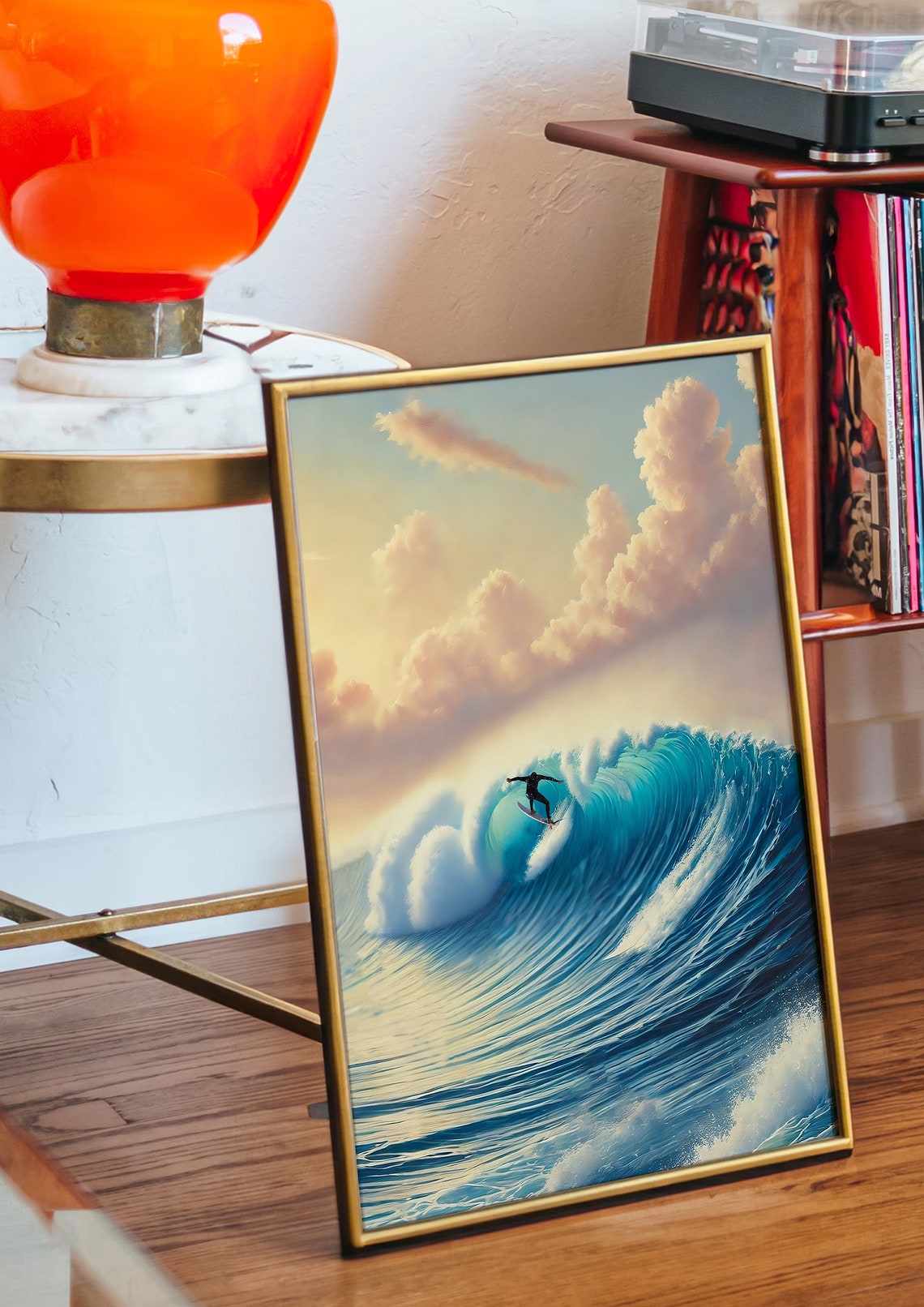 Surf Wall Art, Preppy Wall Art, Blue Coastal Surf up Poster, Digital ...