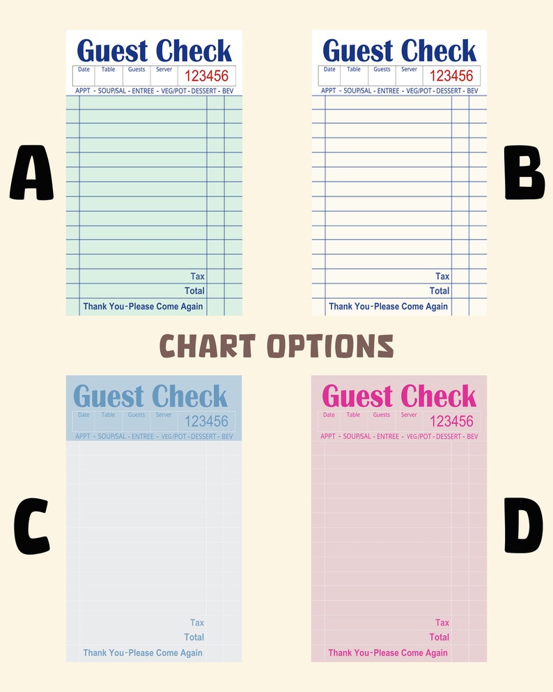 Customize Guest Check Poster, Custom Quotes Print, Aesthetic ...
