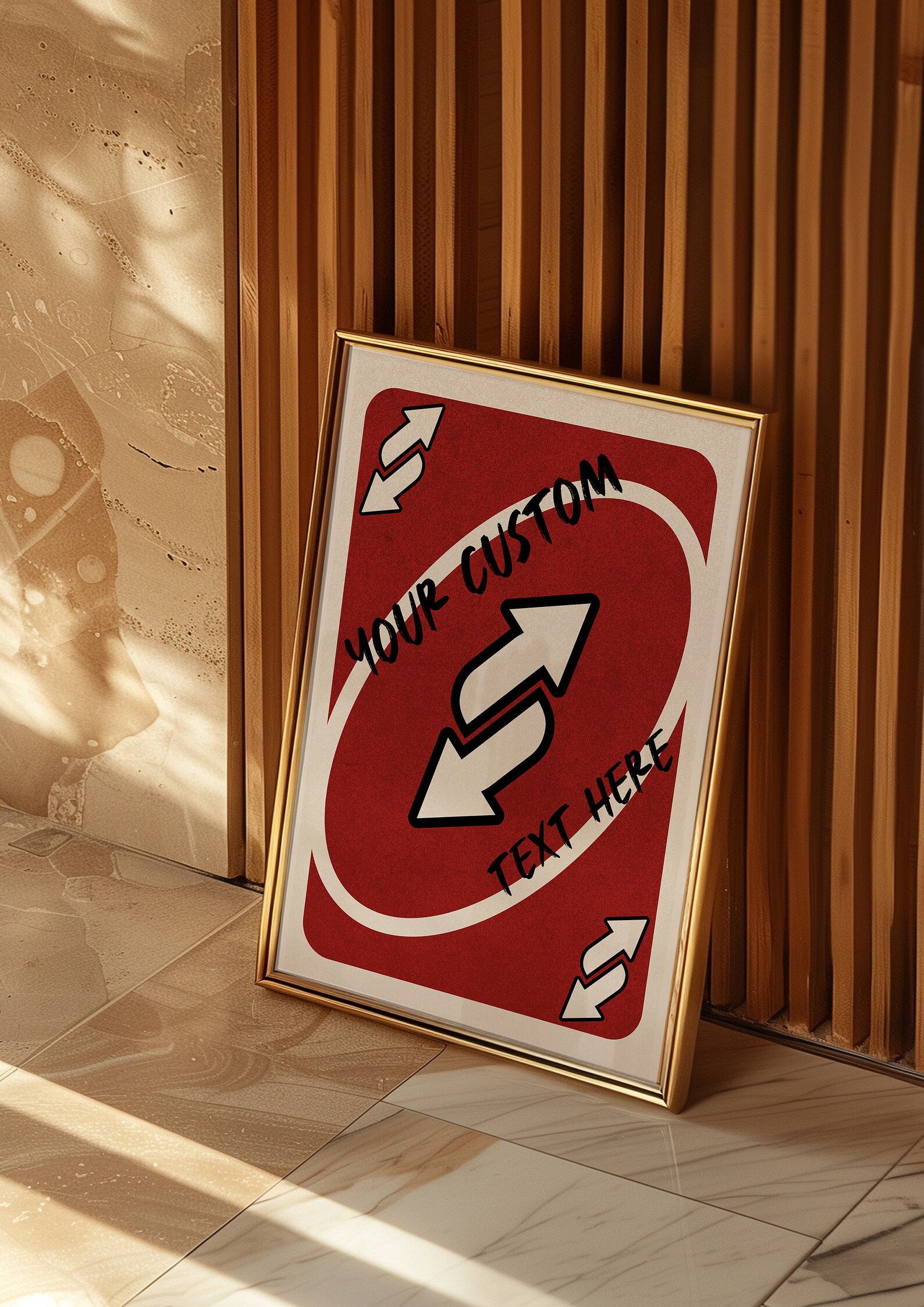 Custom Uno Reverse Card Print, Custom Poster, Green Red Pink Retro Wall ...