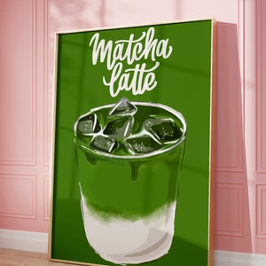 Matcha Print, Matcha Latte Poster, Matcha Latte Art Print, Japanese Tea ...