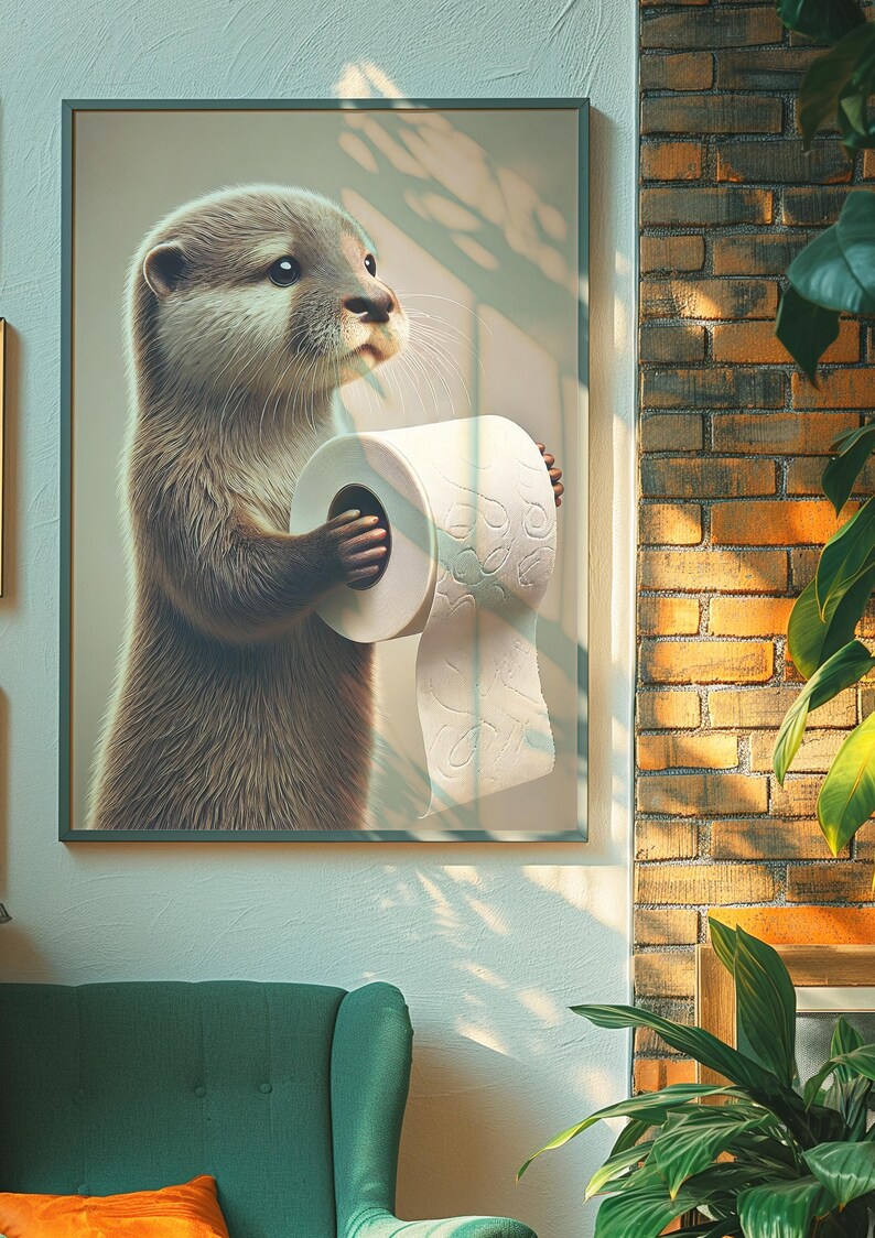 Otter Print, Baby Otter Poster, Cute Otter Poster, Preppy Trendy Wall ...