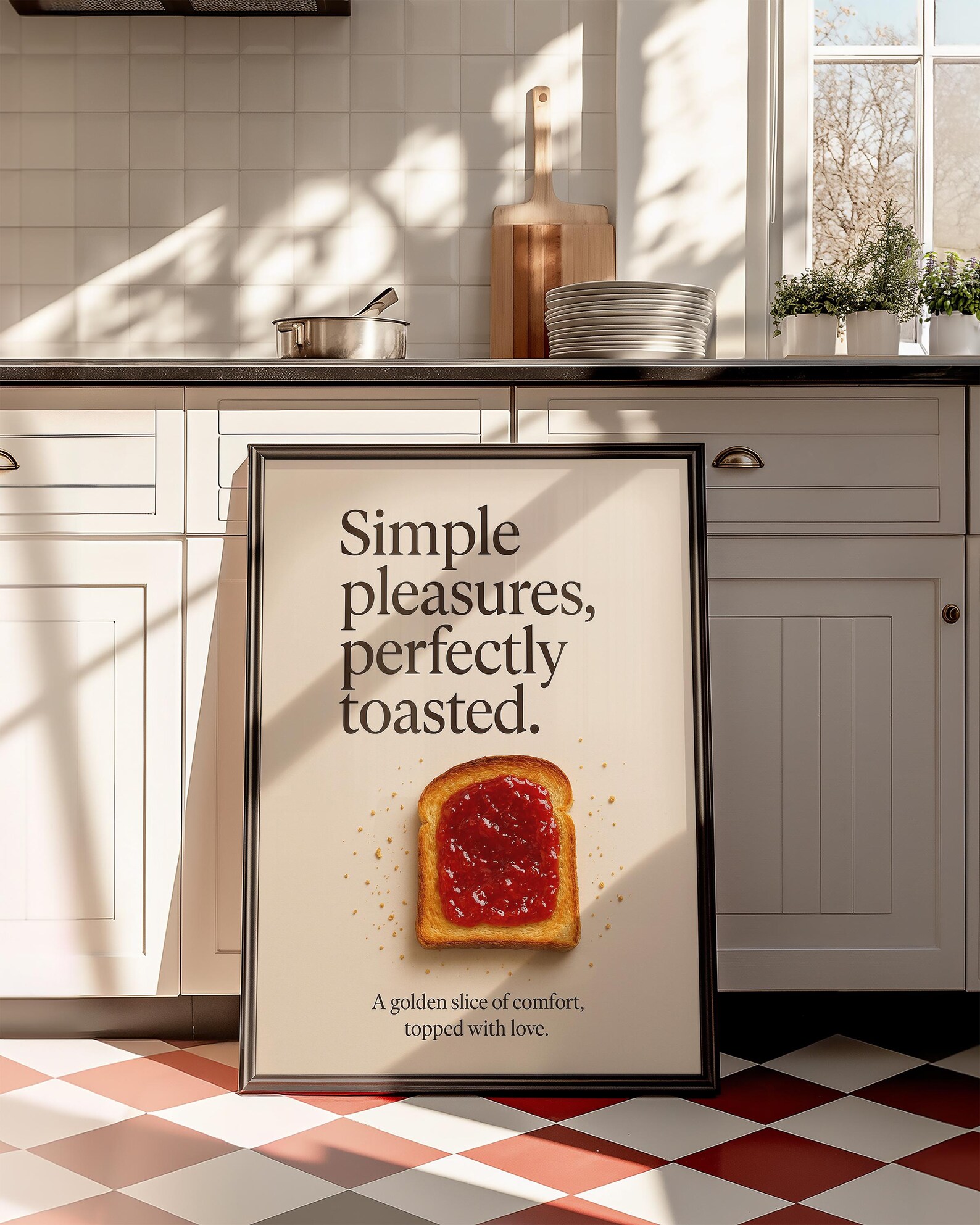 Toast Wall Art, Jam Toast Print, Aesthetic Poster, Retro Food Art ...