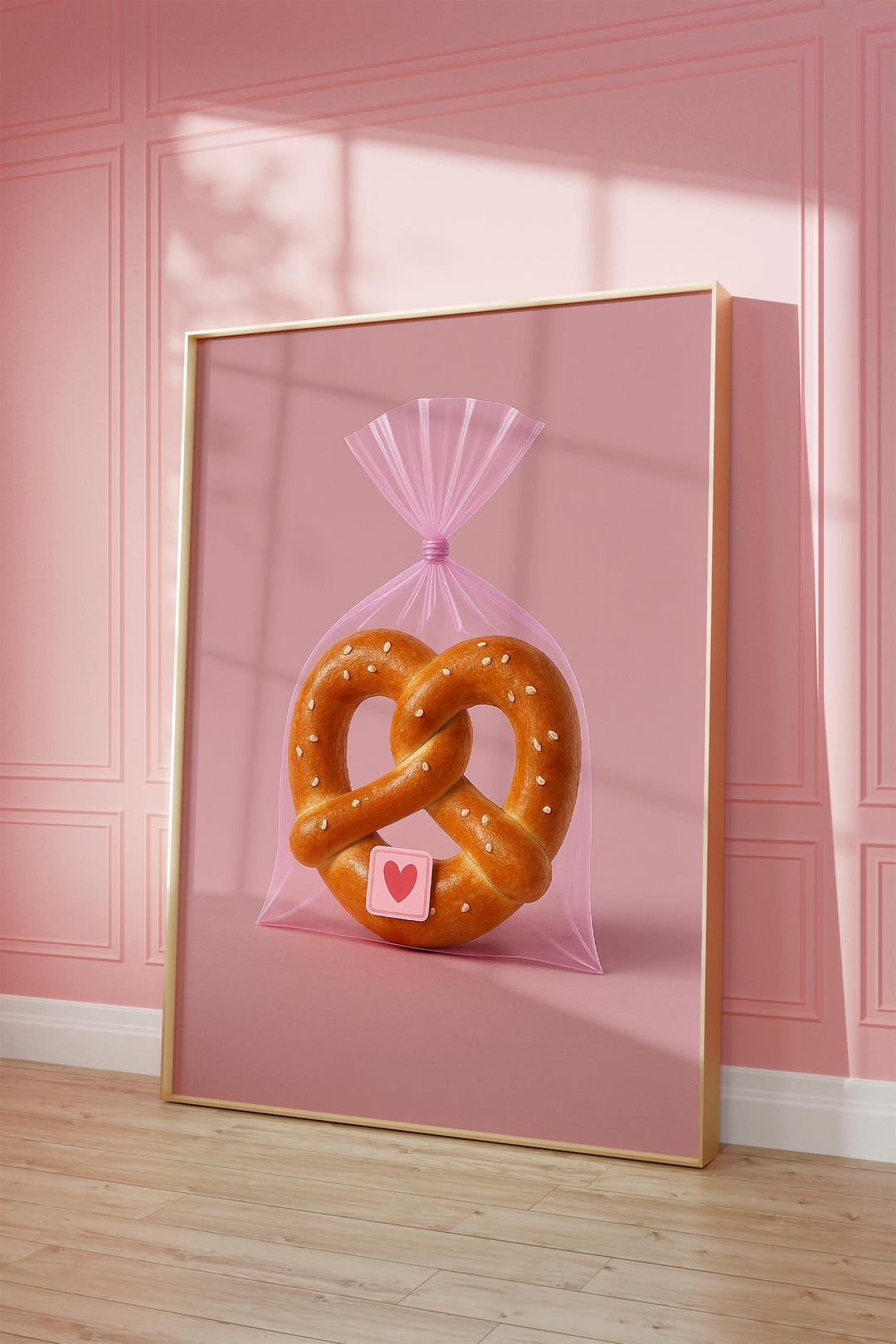 Pretzel Art Print, Kitchen Wall Art, Bakery Poster, Scandinavian Decor ...