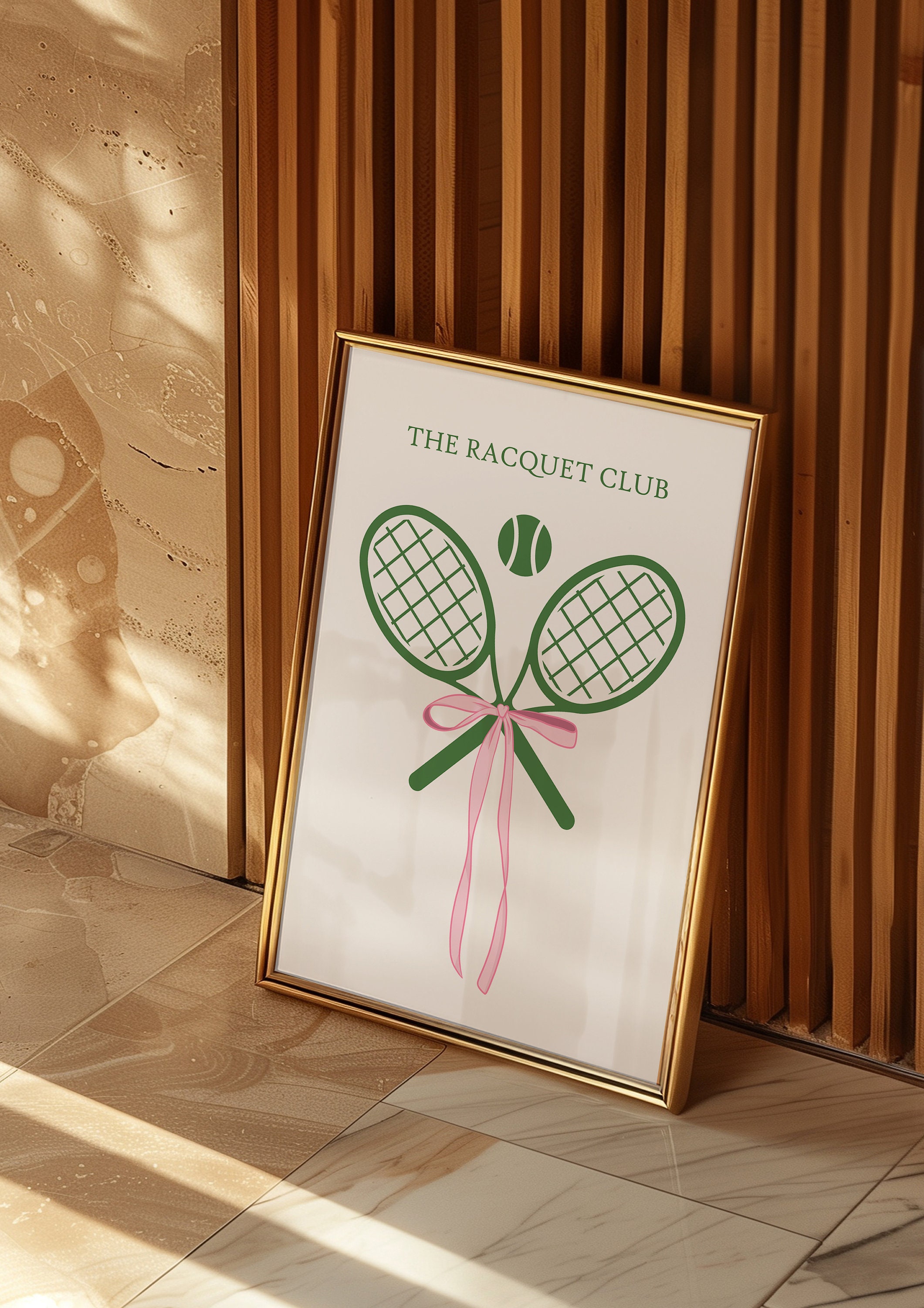 The Racquet Club Print, Printable Wall Art, Tennis Poster, Printable ...