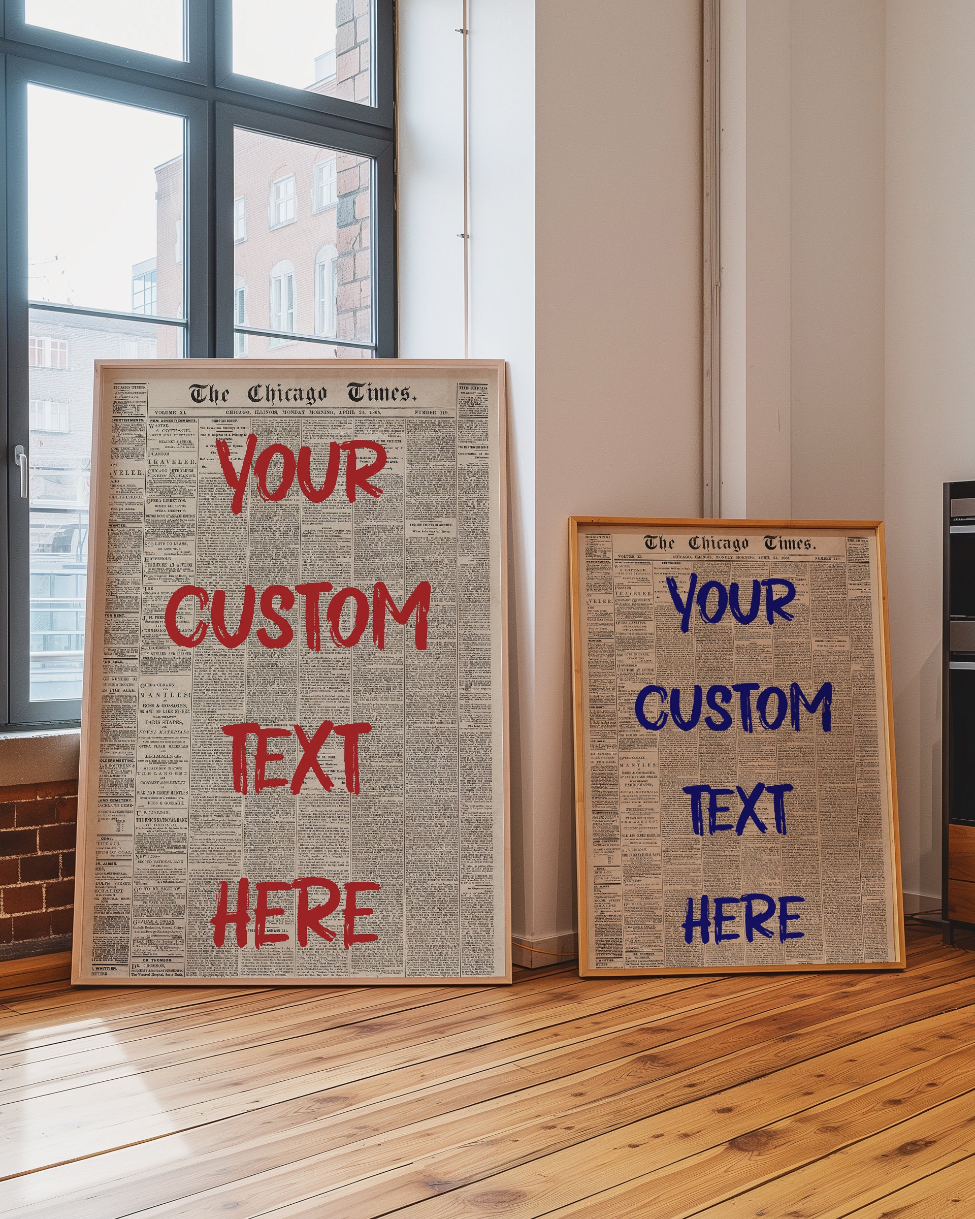 Retro Custom Newspaper Print, Custom Poster, New York News, Trendy Wall ...