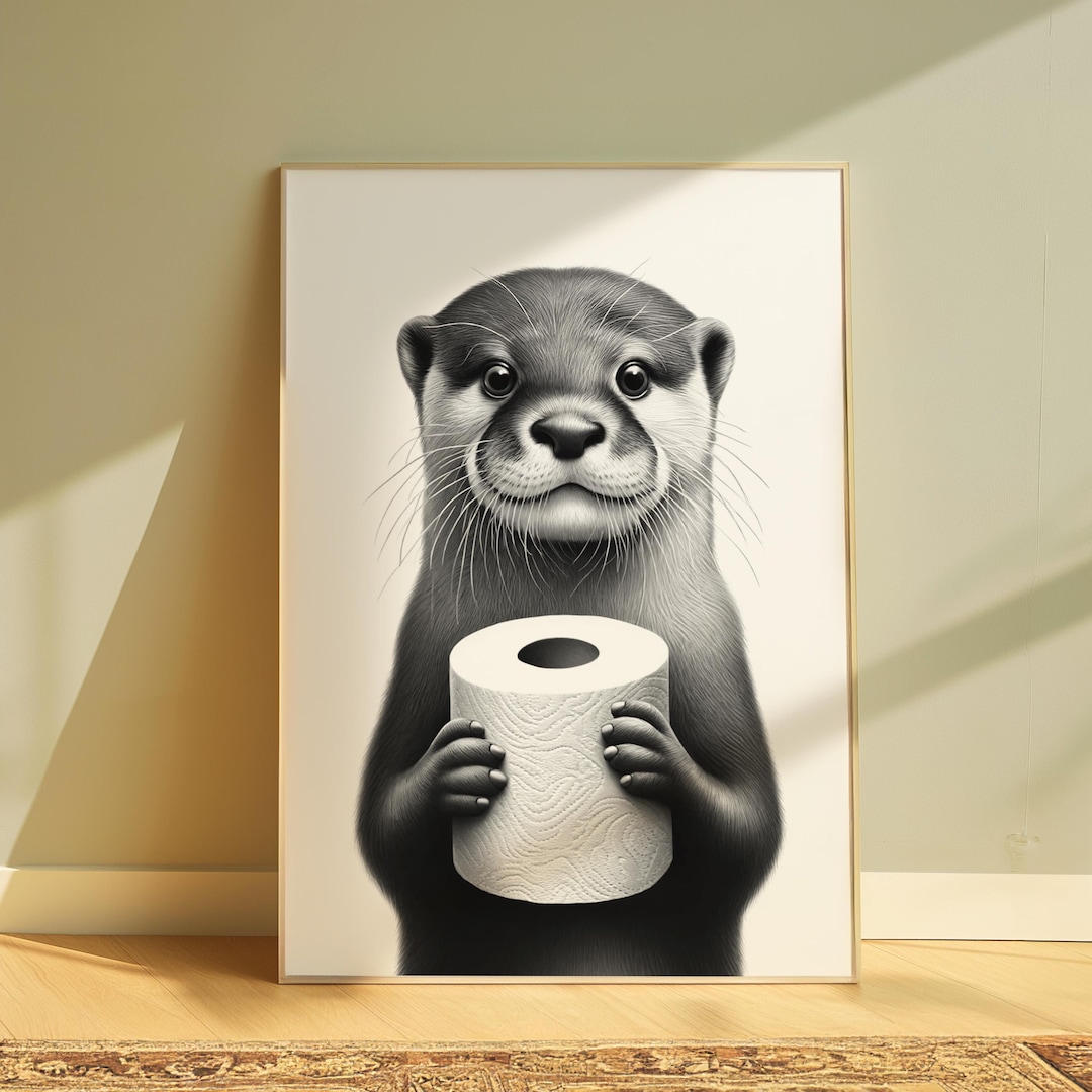 Otter Print, Preppy Trendy Wall Art, Aesthetic Otter Poster, Bundle ...