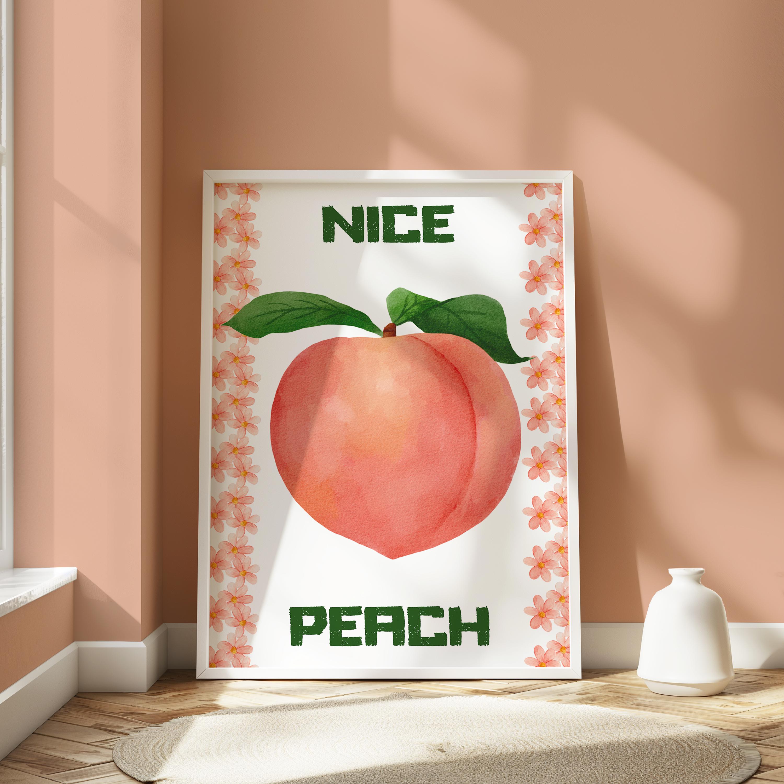 Nice Bum Art Print, Nice Peach Wall Art, Magazine Cover Aesthetic ...